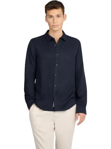 Onia Lyocell Long Sleeve Shirt - Midnight