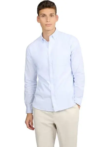 Onia Oxford Long Sleeve Button Down - Light Blue/whit