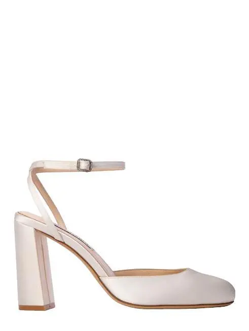 ANNE BARGE Amara Pumps - White Satin