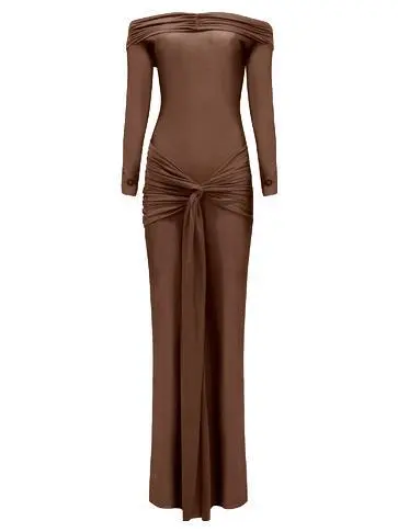 LEDIEL Strapless Maxi Dress - Brown