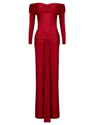 LEDIEL Strapless Maxi Dress - Red