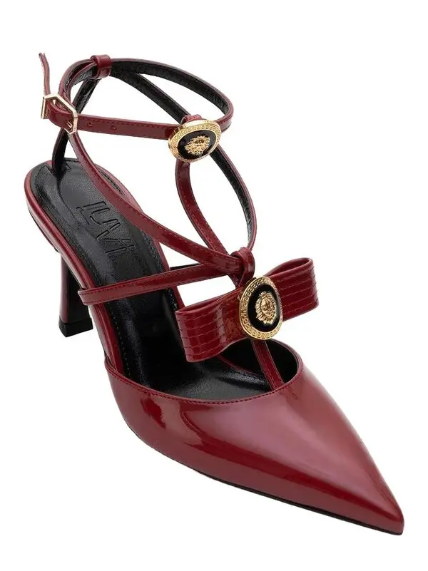 PROLOGUE SHOES Peal Pointed Toe Pump - Burgundy Patent