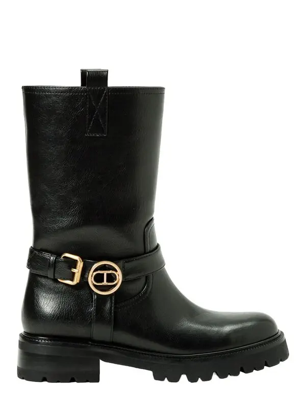 TWINSET Mid Calf Boots - Black