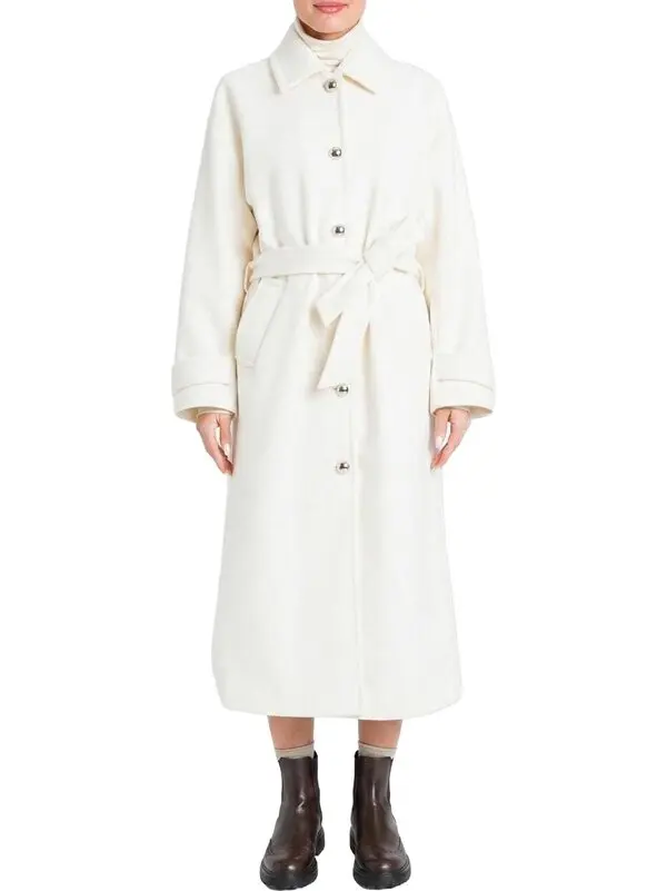 TWINSET Long Coat - White