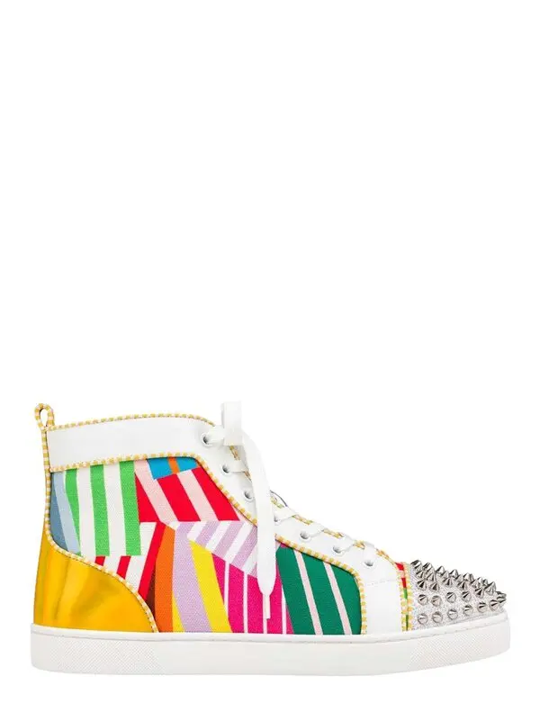 CHRISTIAN LOUBOUTIN Lou Spikes Orlato Flat Beach Deckchairs - Multicolor