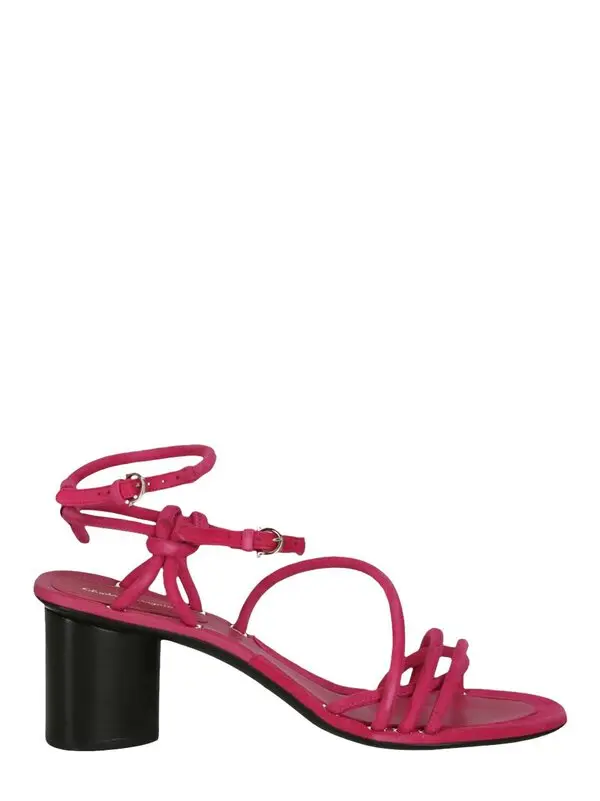 FERRAGAMO Augusta 60 Suede Sandal - Pink