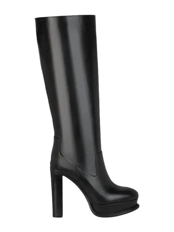 Alexander McQueen Leather Knee-high Boots - Black