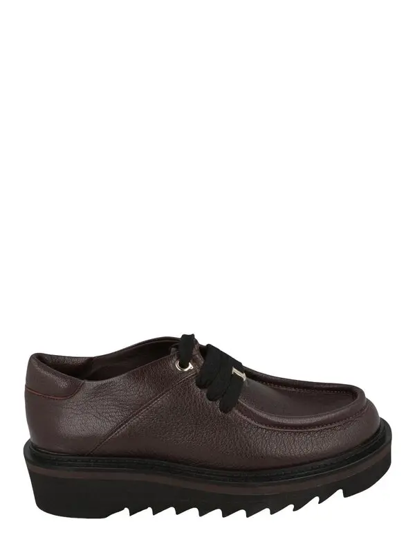 FERRAGAMO Euripilo Leather Loafer - Brown