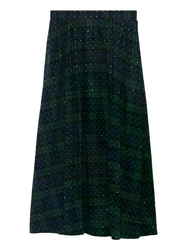 Maje Plaid-check A-line Skirt - Blue