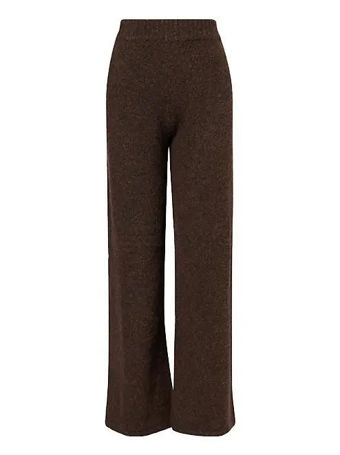 4TH & RECKLESS Straight-leg Knitted Trousers - Chocolate
