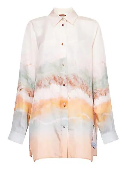 Zimmermann Relaxed-fit Tie-dye Silk Shirt - Tie Dye