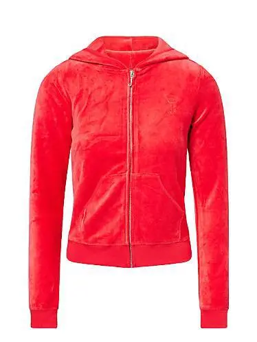 Juicy Couture Zip-front Velour Hoodie - Toreador