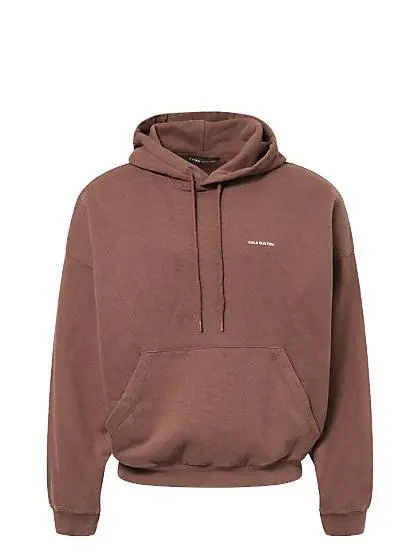 COLE BUXTON Cotton-blend Hoodie With Logo - Brown