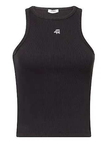 4TH & RECKLESS Ribbed Stretch-cotton Vest Top - Black