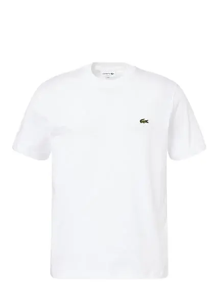 Lacoste Brand-patch Crewneck Cotton-jersey T-shirt - White