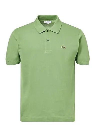 Lacoste Brand-patch Regular-fit Cotton-piqué Polo Shirt - Green