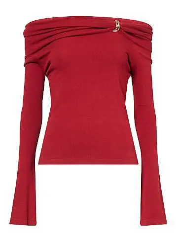 4TH & RECKLESS Woven Off-shoulder Top - Red