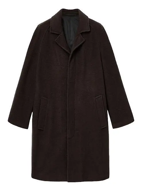 ALLSAINTS Duke Lapel-collar Wool-blend Coat - Birch Brown