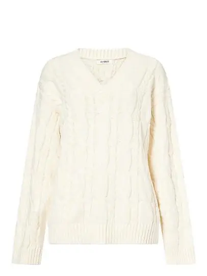 4TH & RECKLESS Cotton Cable Knit Jumper - Cream