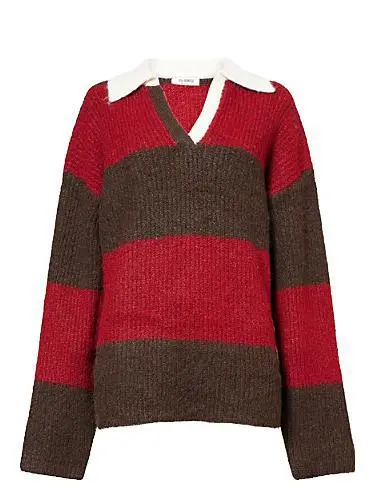 4TH & RECKLESS Ruby Polo Knitted Jumper - Stripe