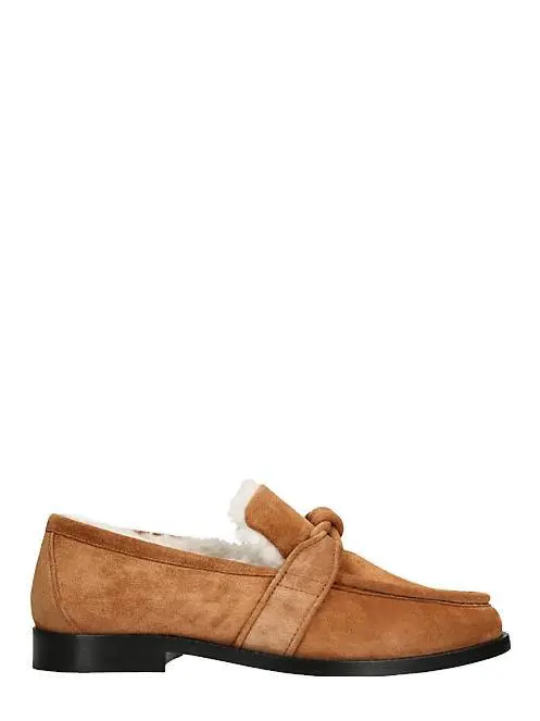 Bottega Veneta Astaire Shearling Loafers - Tan