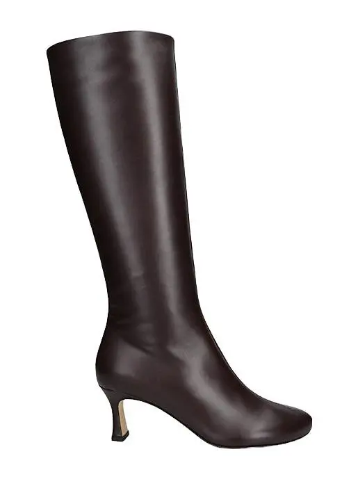 Bottega Veneta Rana 60 Knee-high Leather Boots - Wine