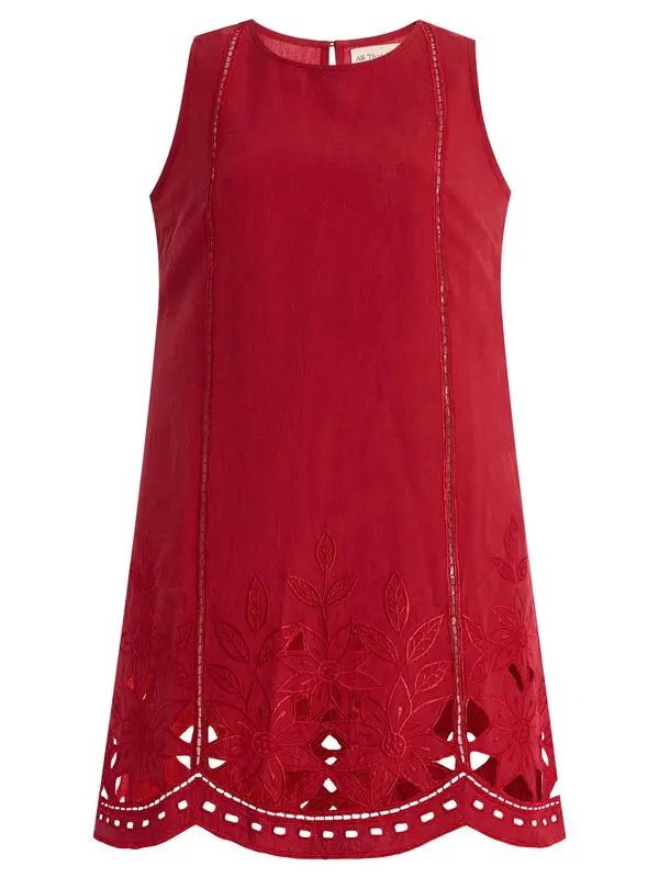 ALL THAT REMAINS Rae Cotton Mini Dress - Red