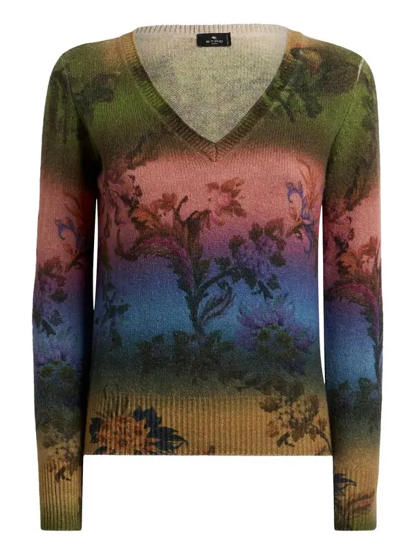 Etro Printed Wool Sweater - Multi