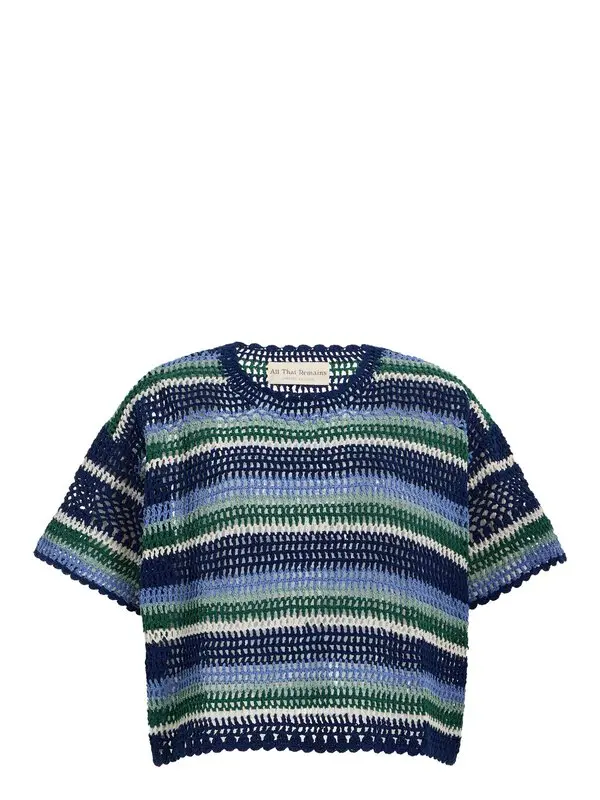 ALL THAT REMAINS Willow Hand-knit Cotton Top - Multi