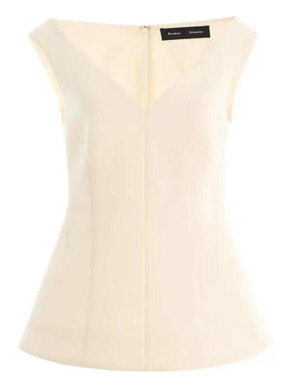 Proenza Schouler Mariam Wool-scuba Top - Ivory