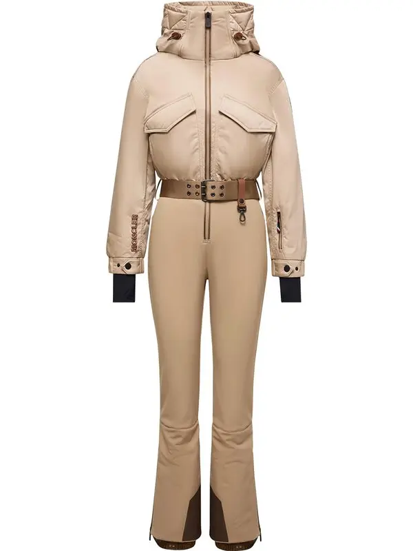 Moncler Hooded Down Ski Suit - Tan