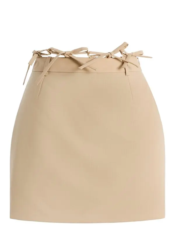 Marie Adam-Leenaerdt Wool Mini Skirt - Neutral