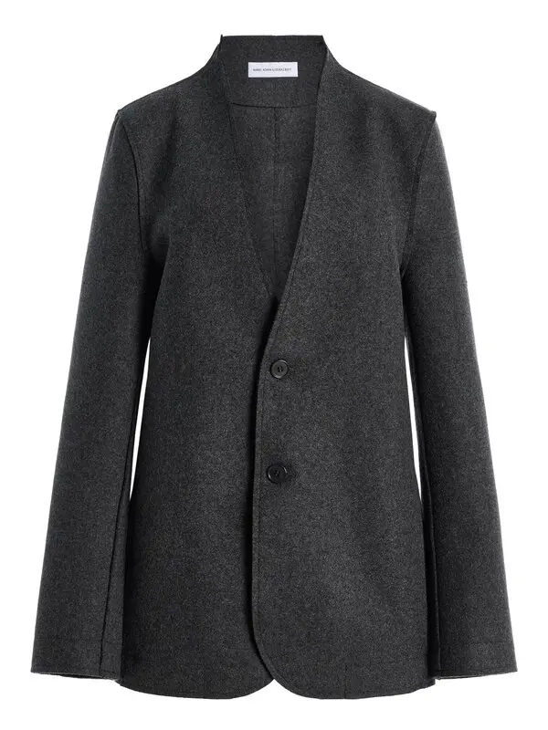 Marie Adam-Leenaerdt Base Classic Wool Blazer - Grey