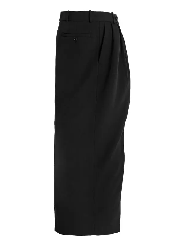 Marie Adam-Leenaerdt Wool Maxi Trouser Skirt - Black