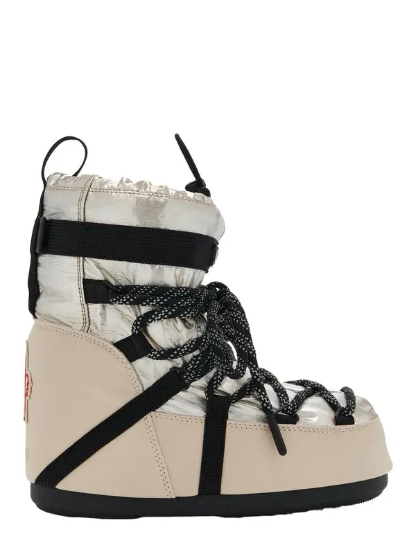 Moncler X Moon Boot Icon Low Gaiter Snow Boots - Silver