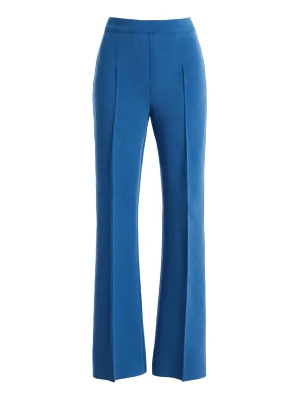 HIGH SPORT Kick Flare Merino Wool Blend Pants - Blue