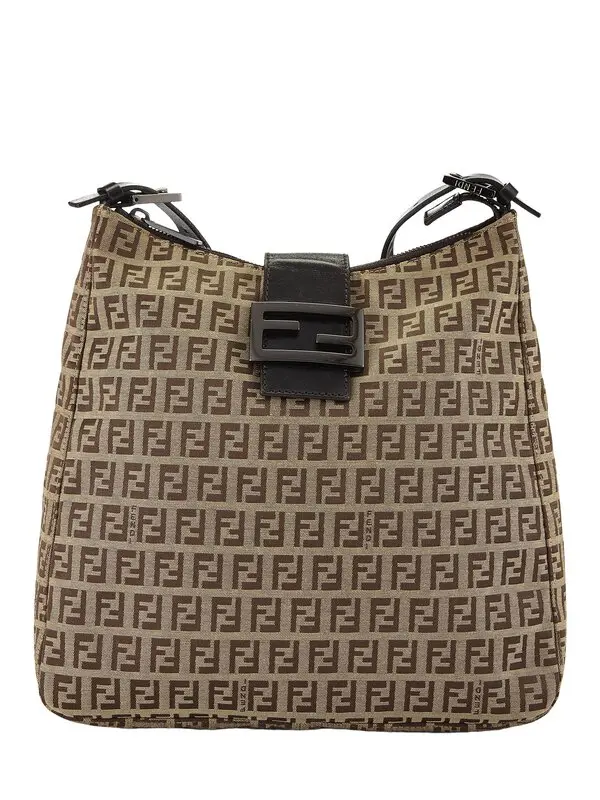 Fendi Zucchino Shoulder Bag - Brown