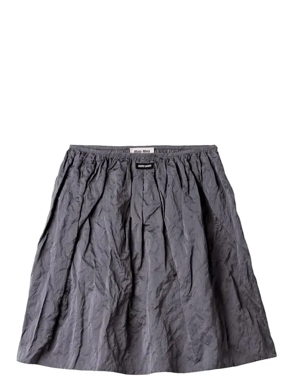Miu Miu Flared Duchesse Skirt - Iron Gray