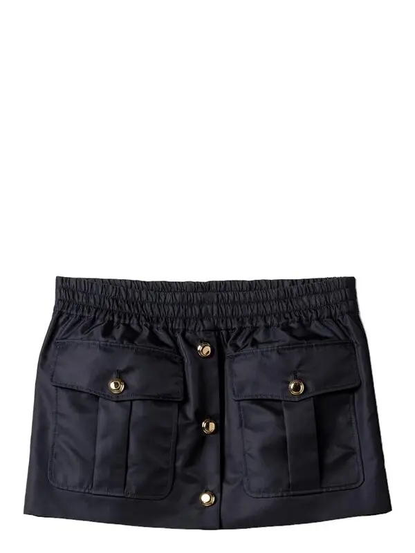 Miu Miu Technical Gazar Miniskirt - Navy