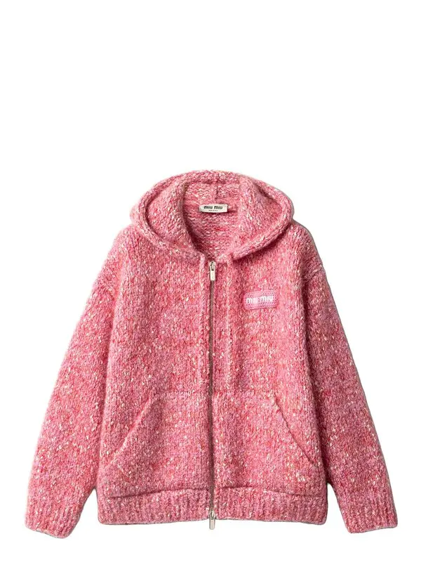 Miu Miu Crochet Cardigan Sweater - Pink