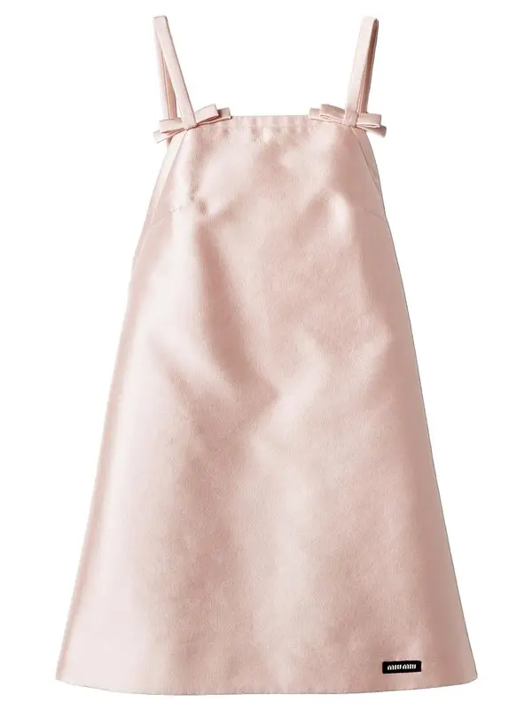 Miu Miu Silk And Wool Mini-dress - Alabaster Pink