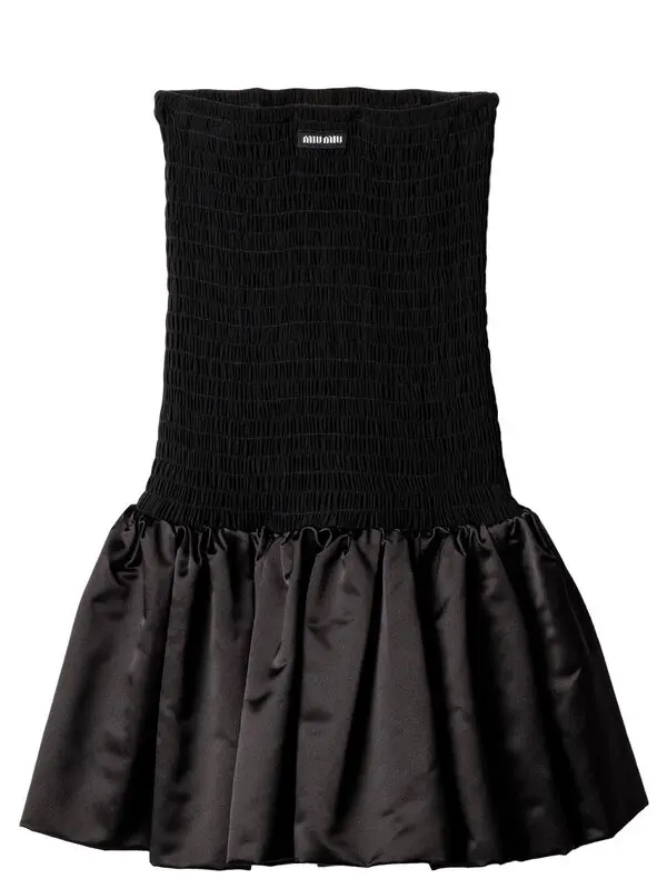 Miu Miu Georgette Mini-dress - Black