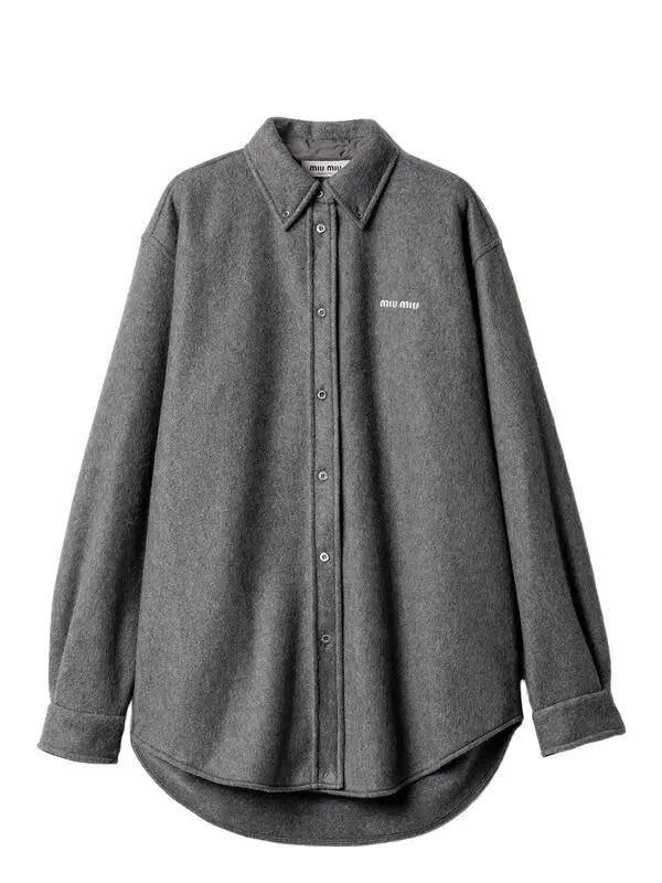 Miu Miu Fleece Shirt - Grey