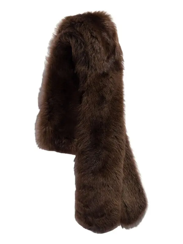 Miu Miu Shearling Stole - Mahoghany