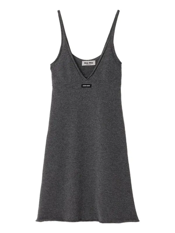 Miu Miu Cashmere Tank Dress - Slate Gray