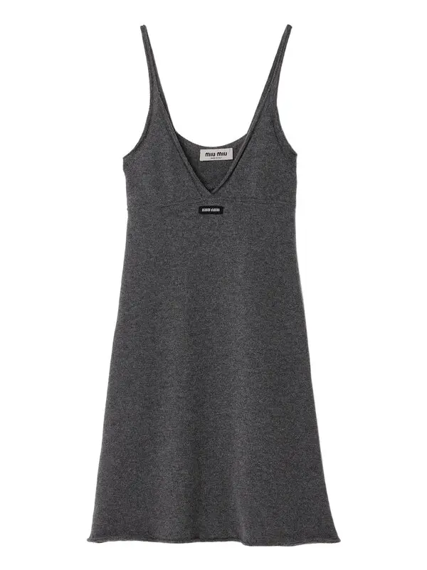 Miu Miu Cashmere Tank Dress - Slate Gray