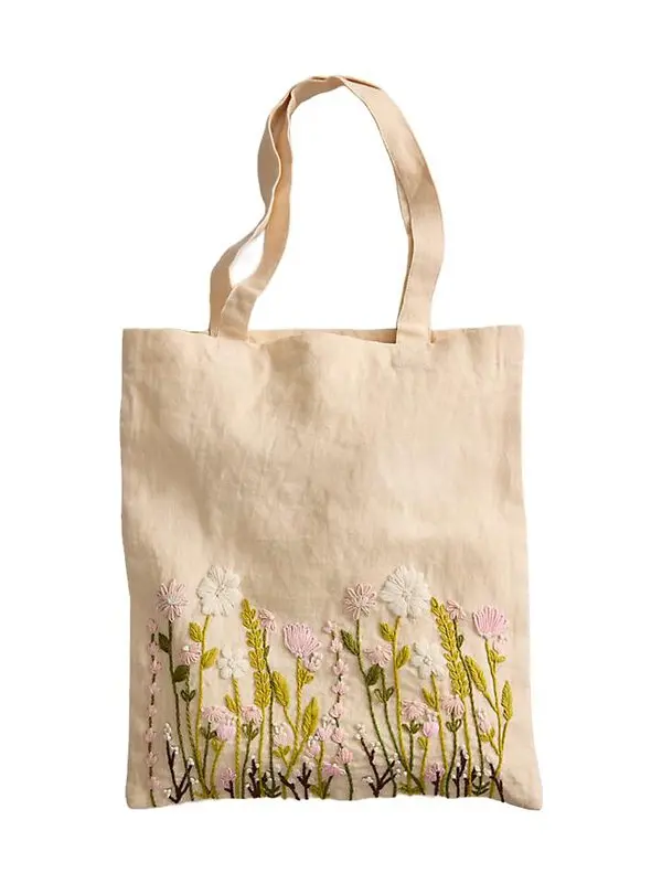 TERRAIN Embroidered Linen Tote - Blank