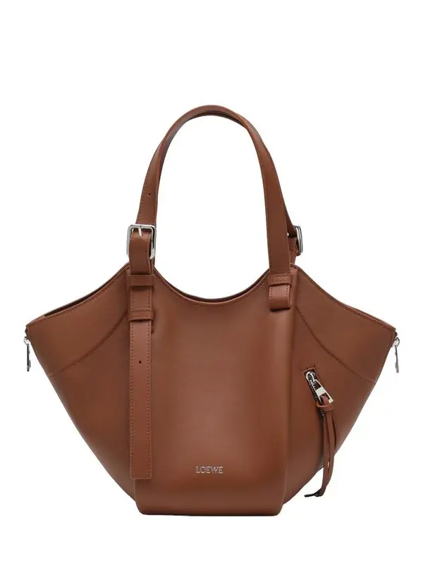 Loewe Leather Light Hammock Flip Bag - Brown