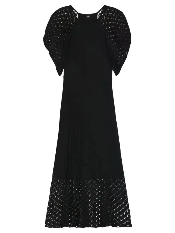 BOSS Lace-paneled Midi Dress - Black