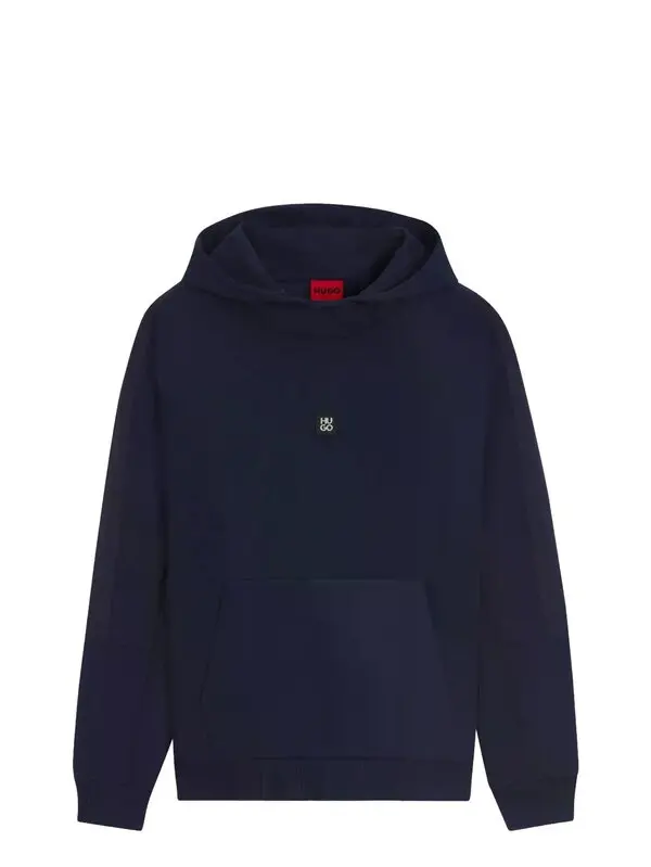 Hugo Logo-patch Hoodie - Blue